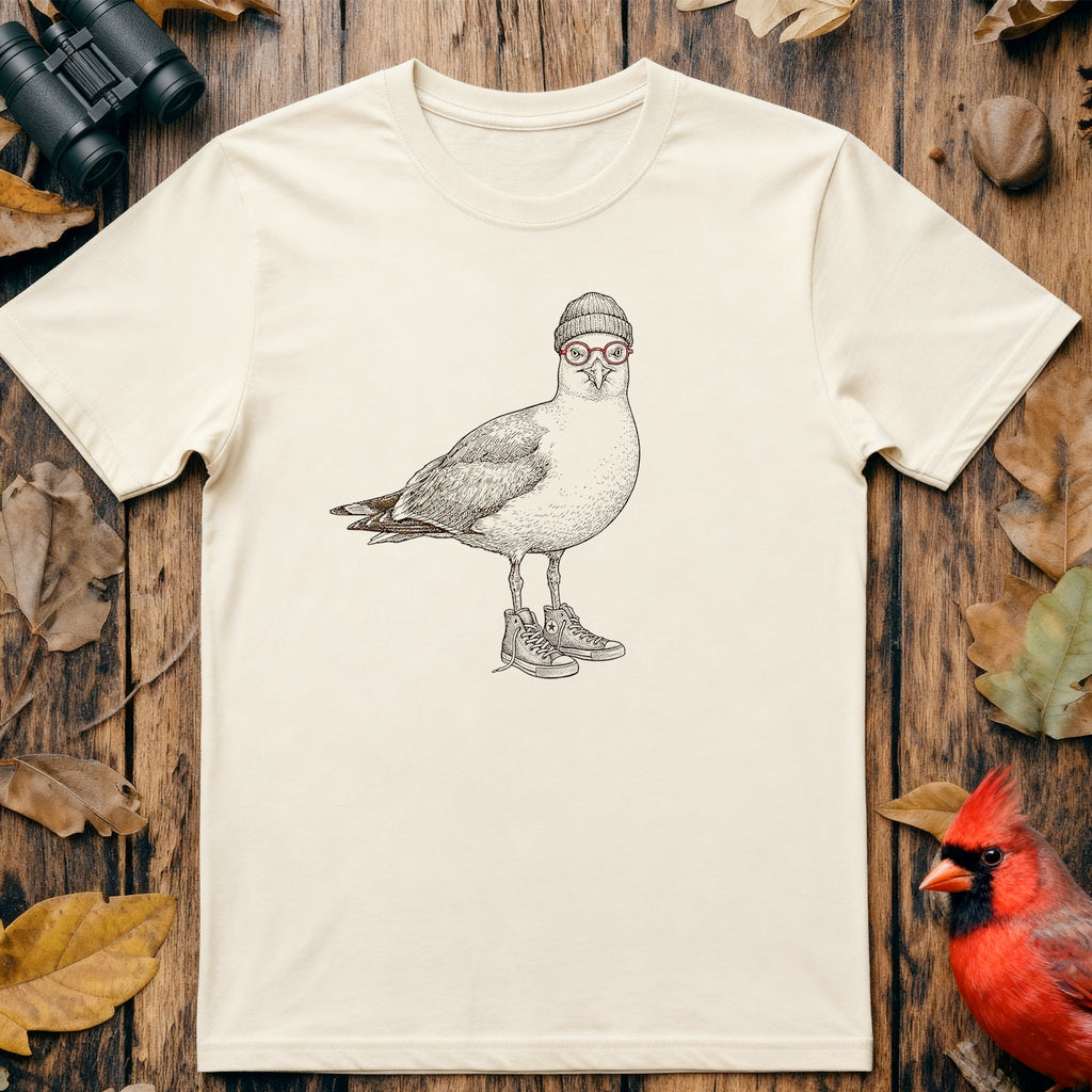 Hipster Seagull T Shirt – FeatherFound